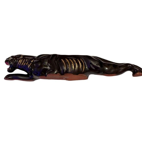 Accents | Vintagenad Black Panther Stalking Planter Japan Ceramicmid ...